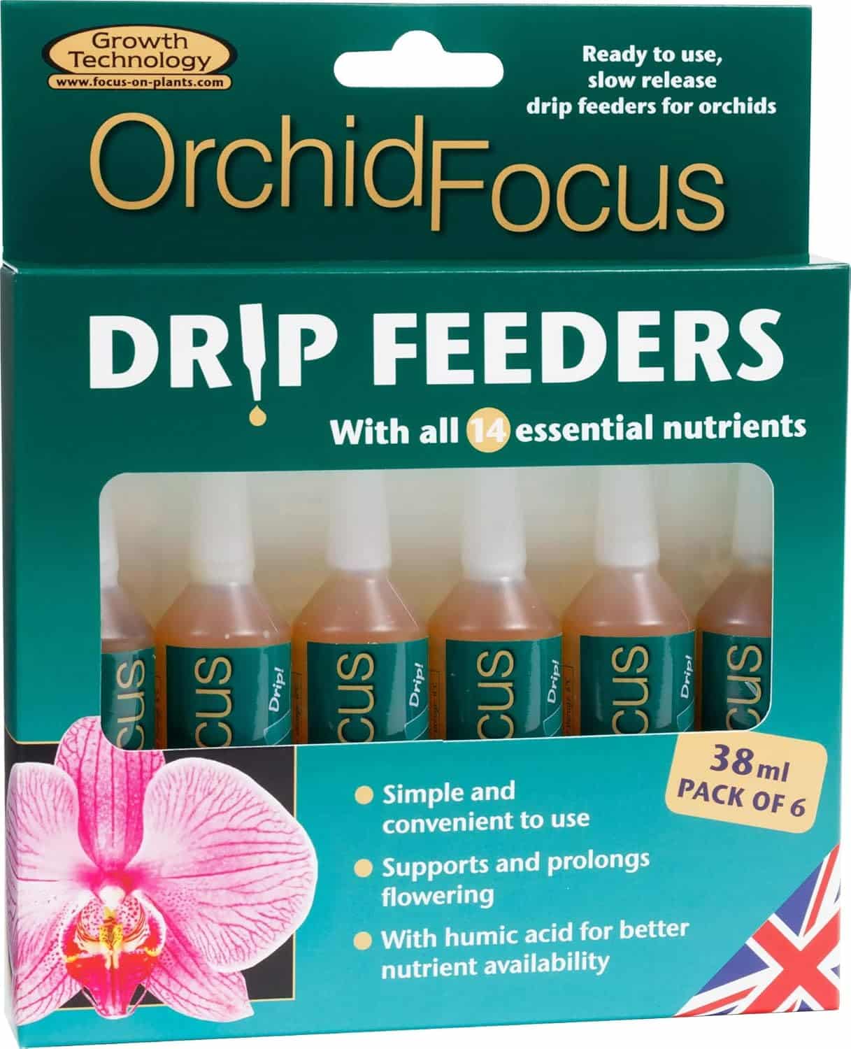 GT Orchid Focus Drip Feeders 38ML – Bjarne's frø og planter